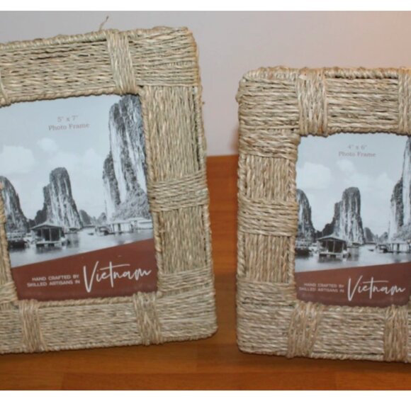 Accents | Handwoven Natural Fiber Photo Frames 5x7 4x6 Handmade In ...